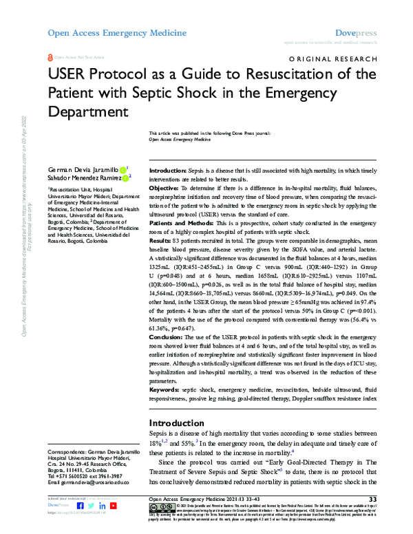 (PDF) USER Protocol as a Guide to Resuscitation of the Patient with ...