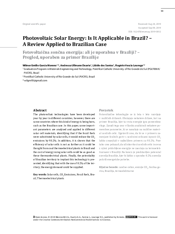 (PDF) Photovoltaic Solar Energy: Is It Applicable in Brazil? – A Review ...