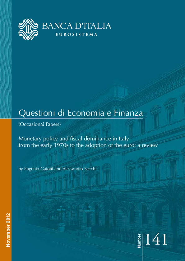(PDF) Monetary policy and fiscal dominance in Italy from the early ...