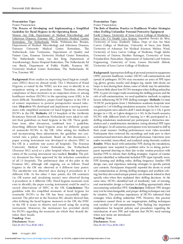 (PDF) The Role of Routine Practice in Healthcare Worker Strategies when ...