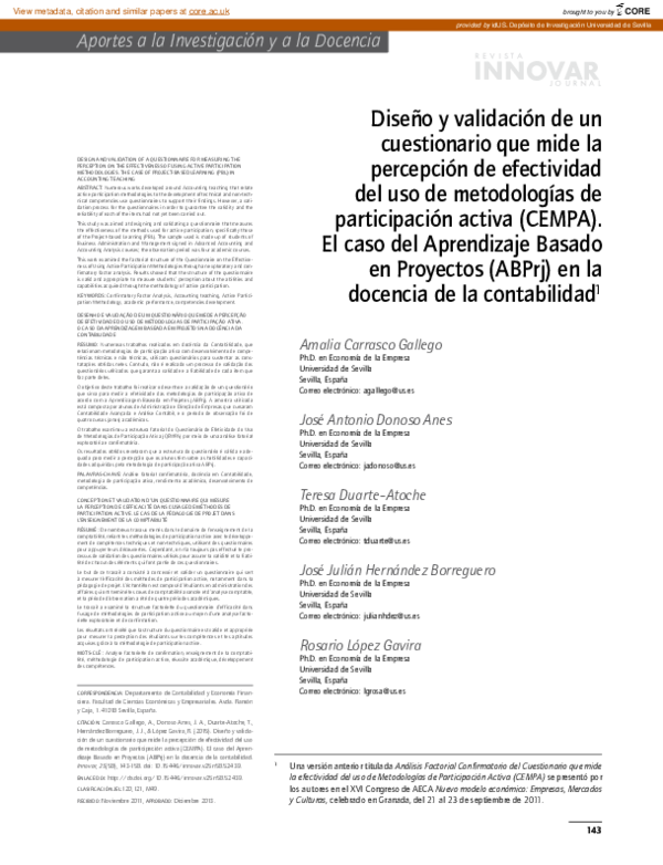 Pdf Design And Validation Of A Questionnaire For Measuring The Perception On The Effectiveness