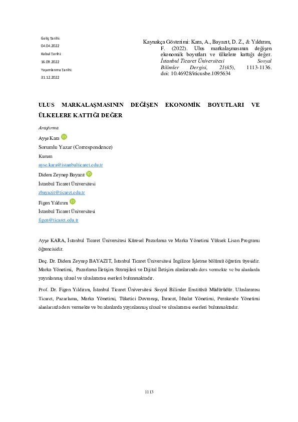 (PDF) The Changing Economic Dimension of Nation Branding and the Value ...