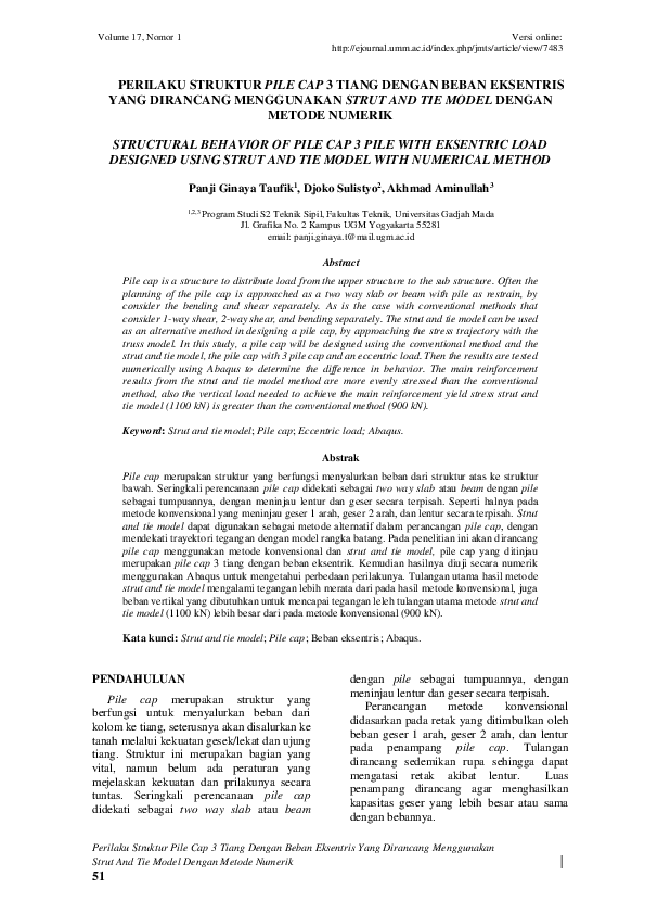 (PDF) Structural Behavior of Pile Cap 3 Pile with Eksentric Load ...