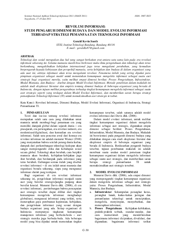 (PDF) Revolusi Informasi: Studi Pengaruh Dimensi Budaya Dan Model ...