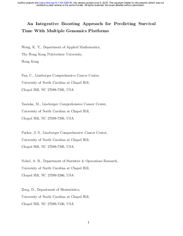 (PDF) An Integrative Boosting Approach for Predicting Survival Time ...