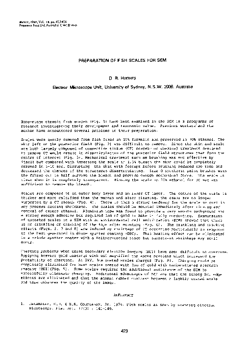 (PDF) Preparation of fish scales for SEM