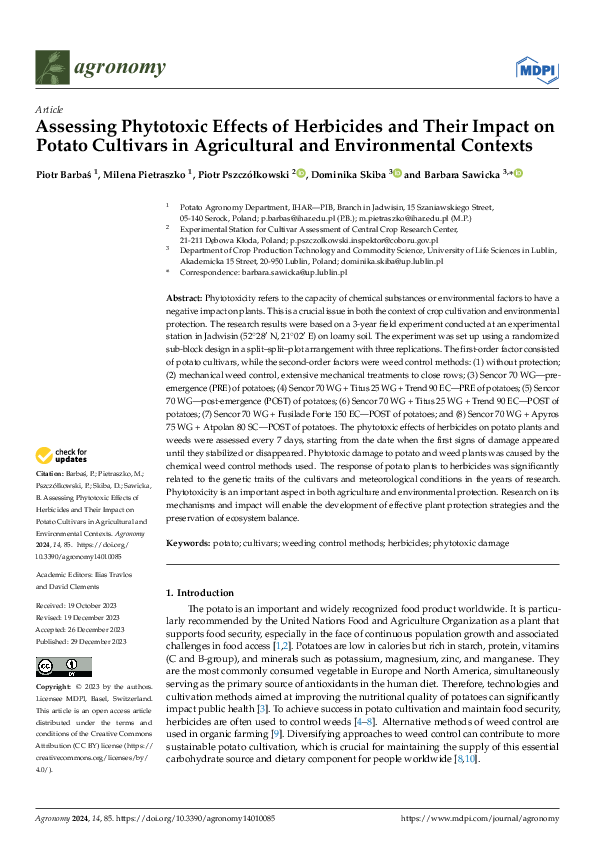 (PDF) Assessing Phytotoxic Effects of Herbicides and Their Impact on ...
