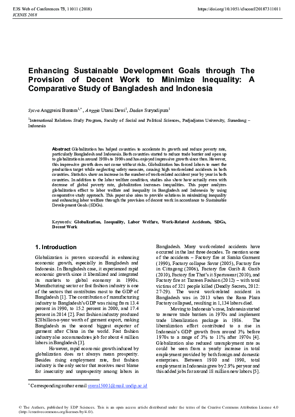 (PDF) Enhancing Sustainable Development Goals through The Provision of ...