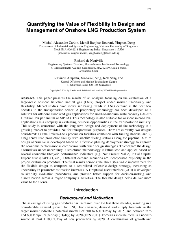 (PDF) 8.1.2 Quantifying the Value of Flexibility in Design and ...