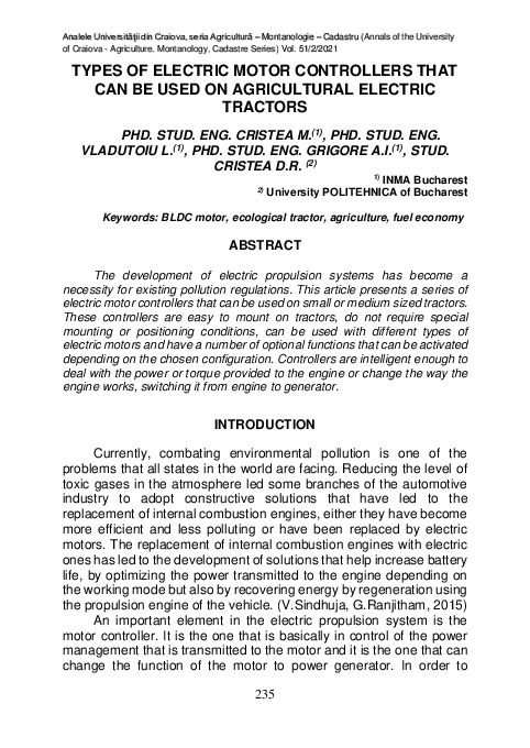 (PDF) Types of Electric Motor Controllers That Can Be Used on ...