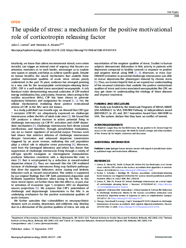 (PDF) The upside of stress: a mechanism for the positive motivational role of corticotropin ...