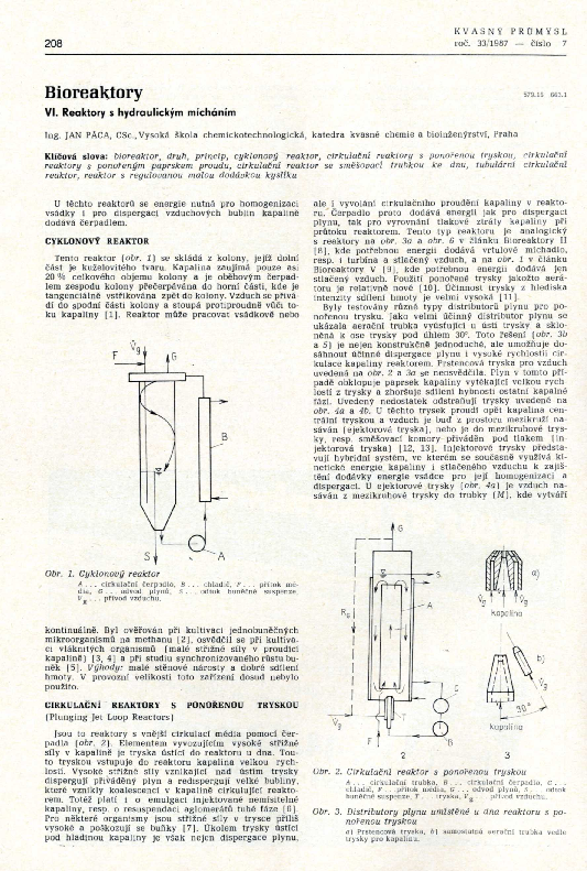 Pdf Bioreactors Vi Loop Reactors With Power Input By Liquid