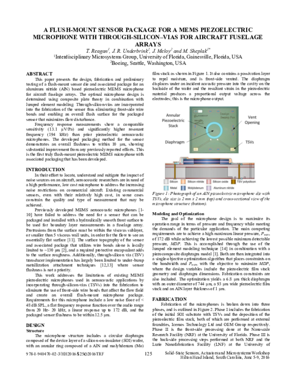 (PDF) A Flush-Mount Sensor Package for a Mems Piezoelectric Microphone ...