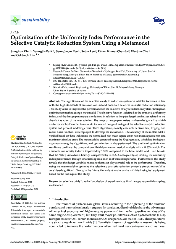 (PDF) Optimization of the Uniformity Index Performance in the Selective ...