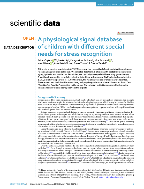 (PDF) A physiological signal database of children with different ...