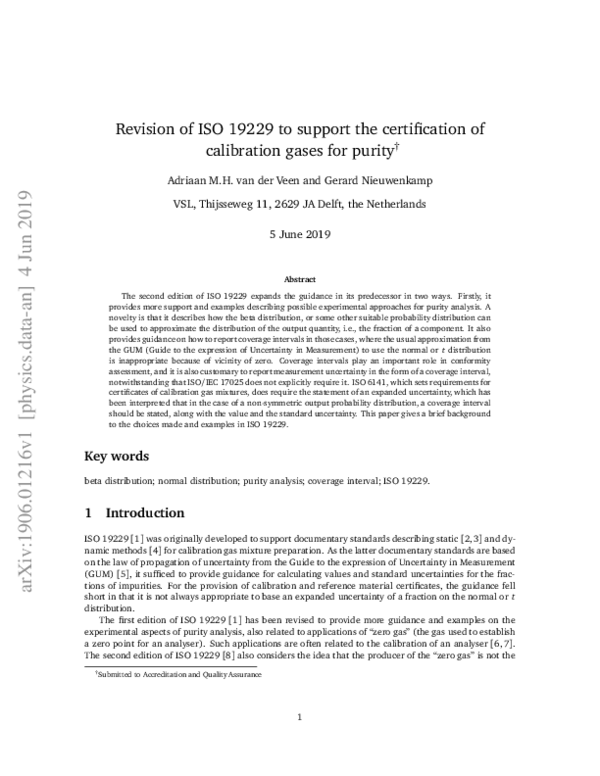 (PDF) Revision of ISO 19229 to support the certification of calibration ...