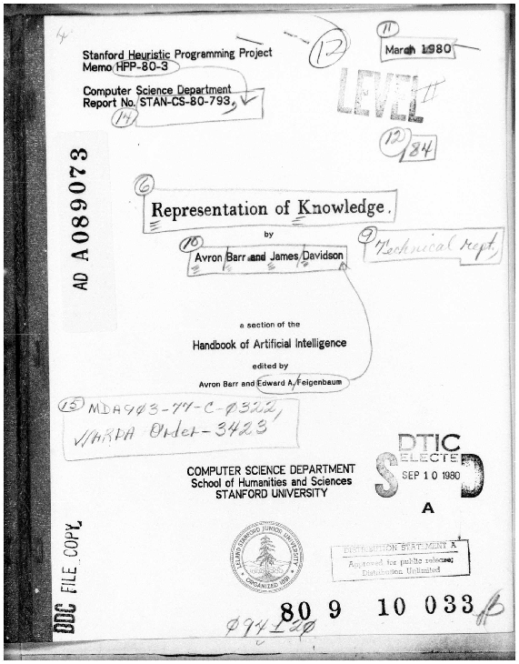 (PDF) Representation of Knowledge | Avron Barr - Academia.edu