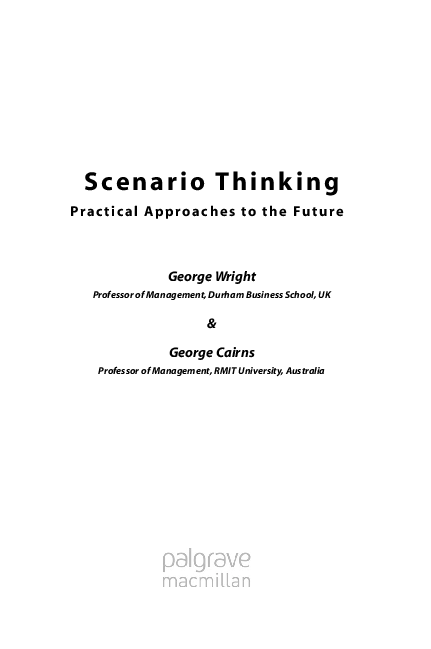 (PDF) Scenario Thinking