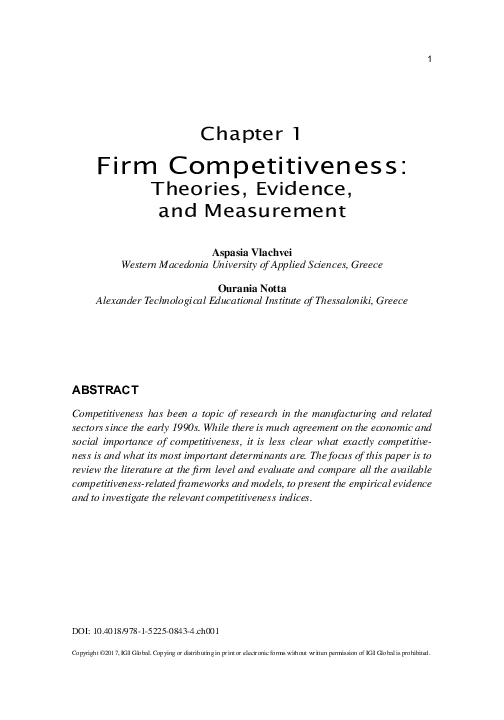 (PDF) Firm Competitiveness
