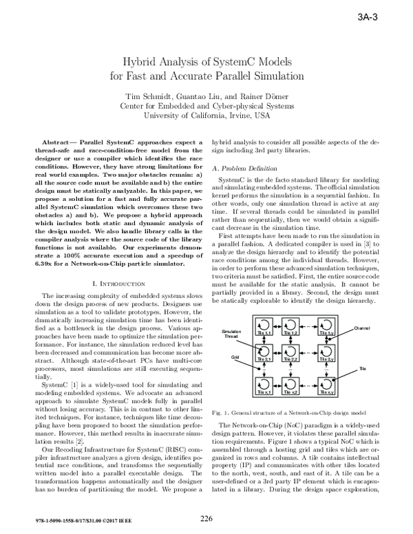 (PDF) Hybrid analysis of SystemC models for fast and accurate parallel simulation