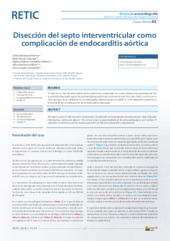 (PDF) Disección del septo interventricular como complicación de ...