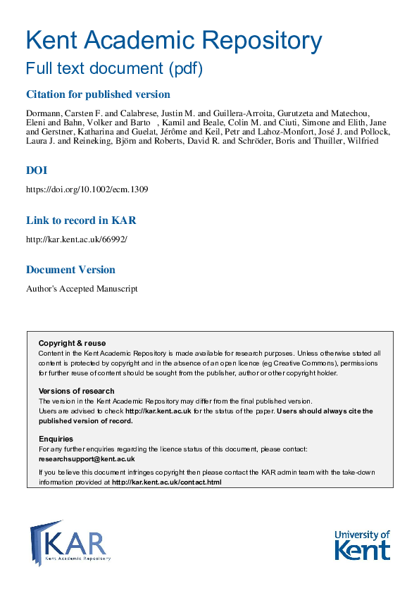 Pdf Model Averaging In Ecology A Review Of Bayesian Information Theoretic And Tactical