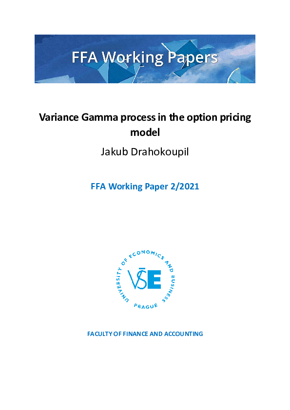 (PDF) Variance Gamma process in the option pricing model
