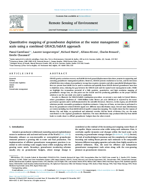 (PDF) Quantitative mapping of groundwater depletion at the water ...
