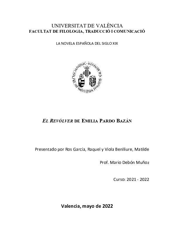(DOC) Análisis de El Revólver, uno de los cuentos de El encaje roto, de ...
