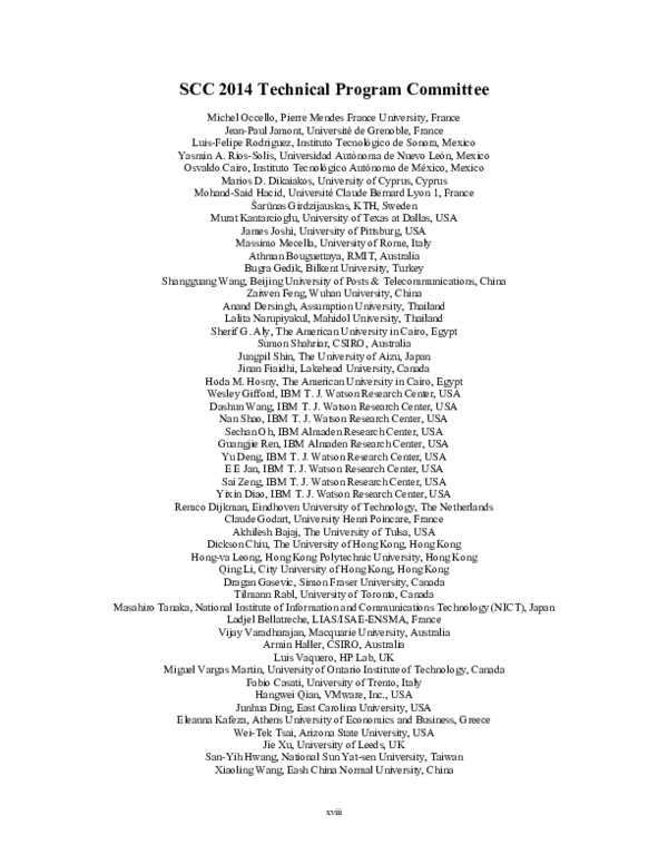 (PDF) SCC 2014 Technical Program Committee | Jungpil Shin - Academia.edu