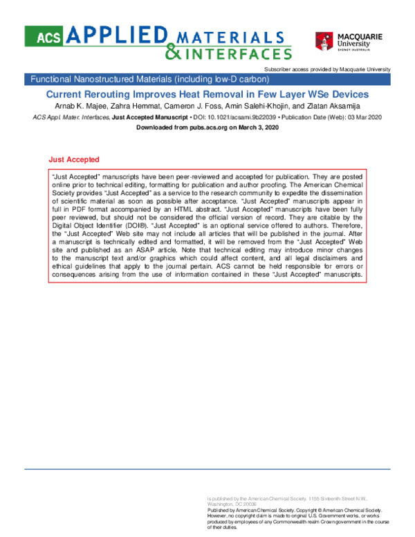 (PDF) Current Rerouting Improves Heat Removal in Few-Layer WSe2 Devices