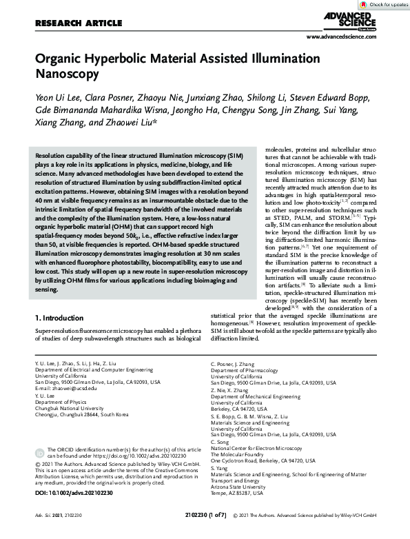 (PDF) Organic Hyperbolic Material Assisted Illumination Nanoscopy