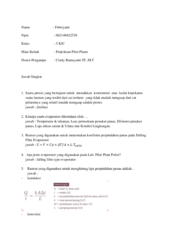 (PDF) Tugas Pilot Plants