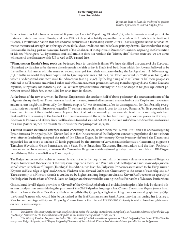 (PDF) Explaining Russia