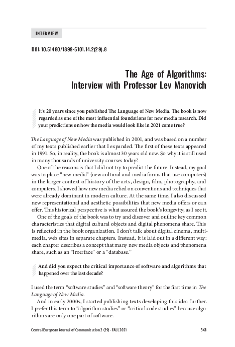 (PDF) Age of Algorithms