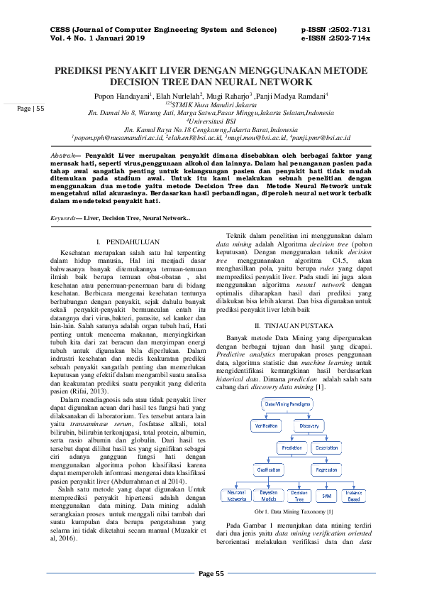 (PDF) Prediksi Penyakit Liver Dengan Menggunakan Metode Decision Tree ...