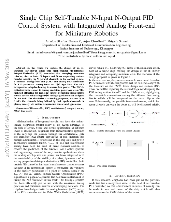 (PDF) Self-Tunable PID Controller for Mini Robotics