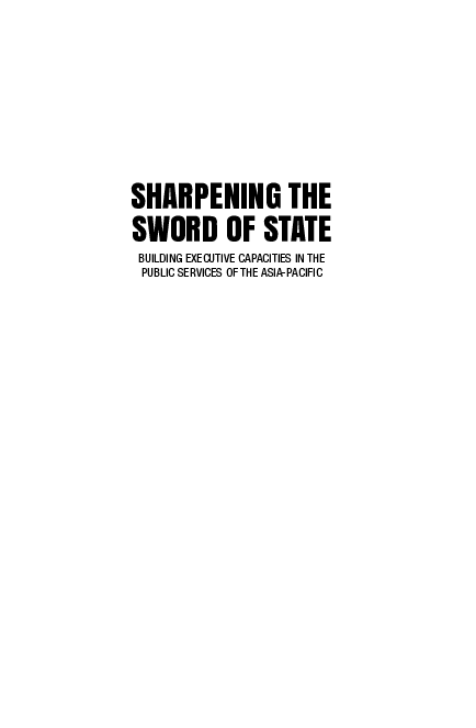 (PDF) Sharpening the Sword of State: Building executive capacities in ...