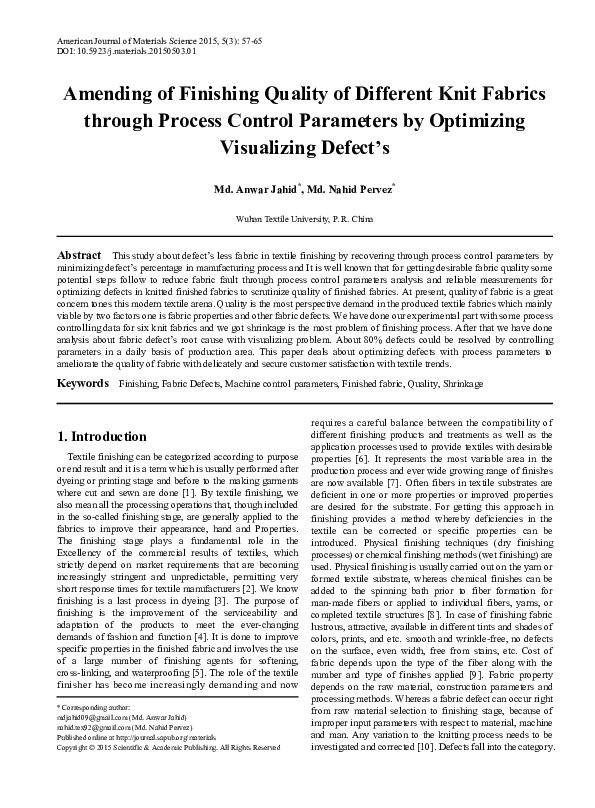 (PDF) Optimizing Process Control Parameters (PDF) Optimizing Process Control Parameters