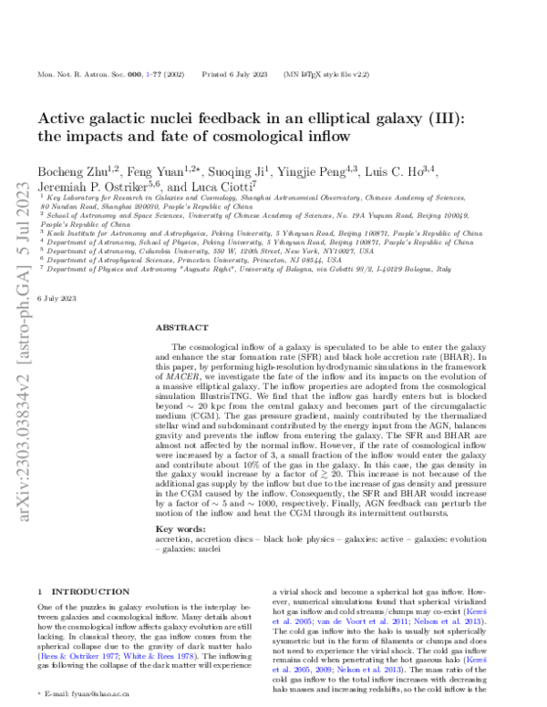 (PDF) Active galactic nuclei feedback in an elliptical galaxy (III ...