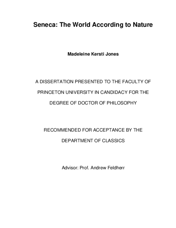 (PDF) Seneca: the world according to nature