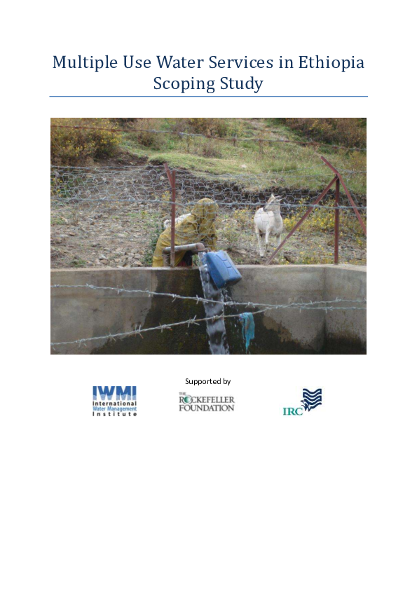 (PDF) Multiple use water services in Ethiopia scoping study