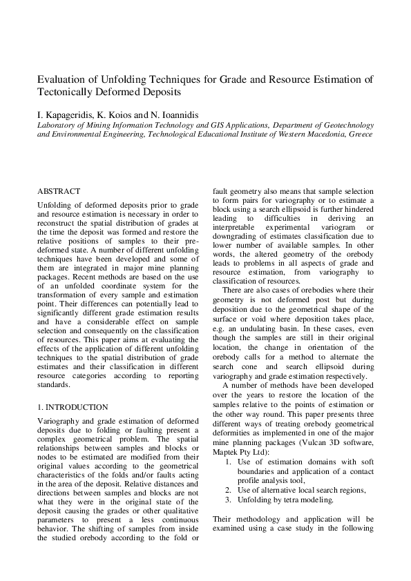 (PDF) Evaluation of Unfolding Techniques for Grade and Resource ...