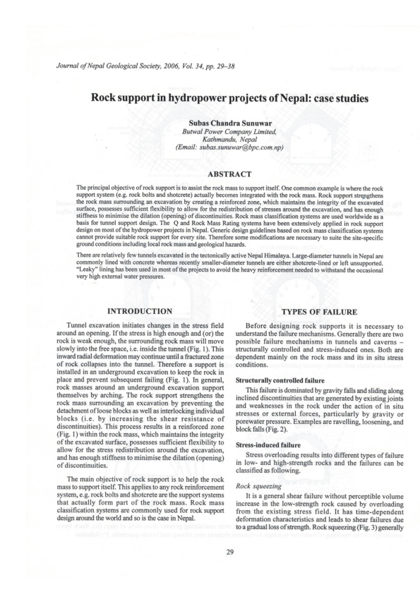 (PDF) Rock support in hydropower projects of Nepal: case studies