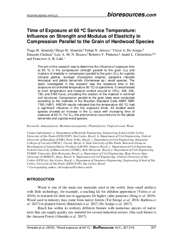 (PDF) Time of exposure at 60 °C service temperature: Influence on ...