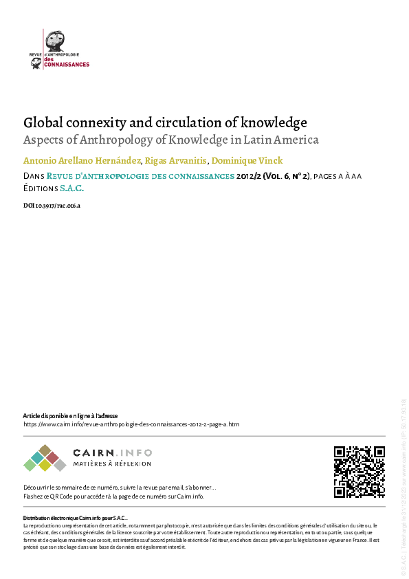 (PDF) Global connexity and circulation of knowledge
