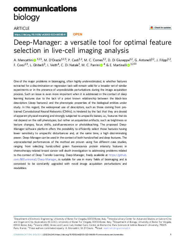(PDF) Deep-Manager: a versatile tool for optimal feature selection in ...
