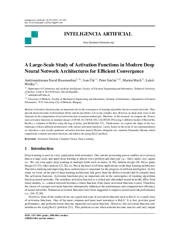 (PDF) A Large-Scale Study of Activation Functions in Modern Deep Neural Network Architectures ...