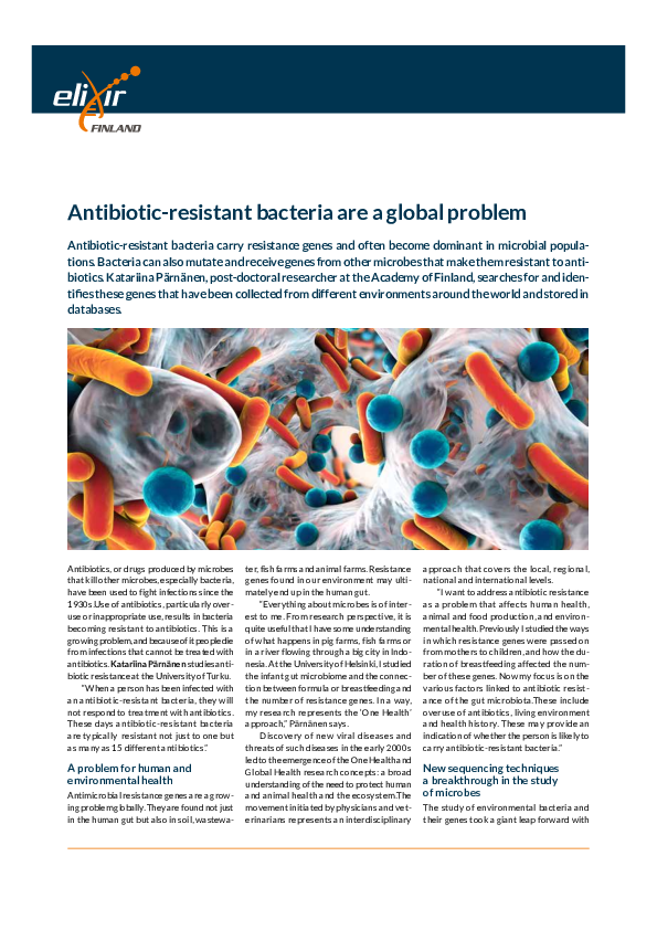 (PDF) Antibiotic-resistant bacteria are a global problem