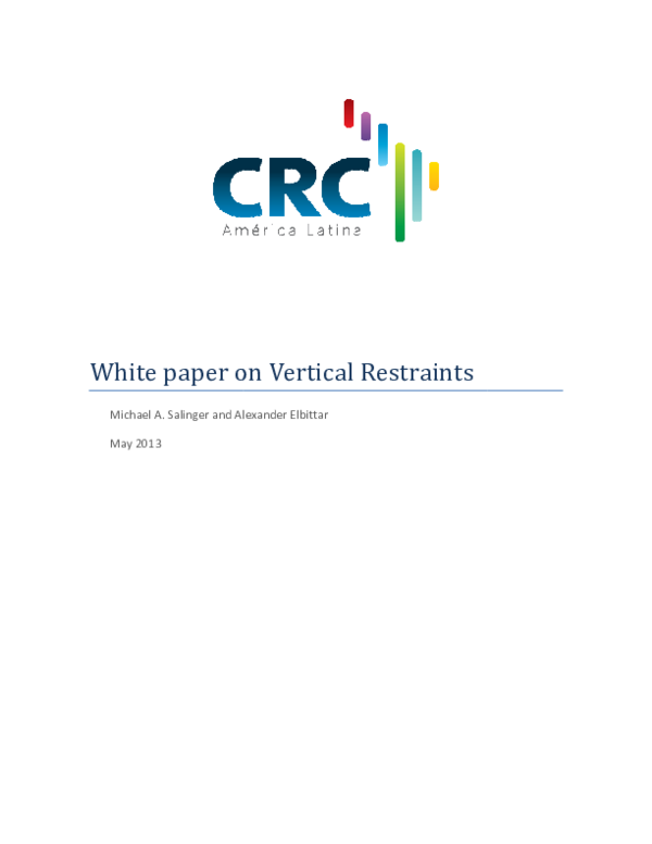 (PDF) White paper on Vertical Restraints